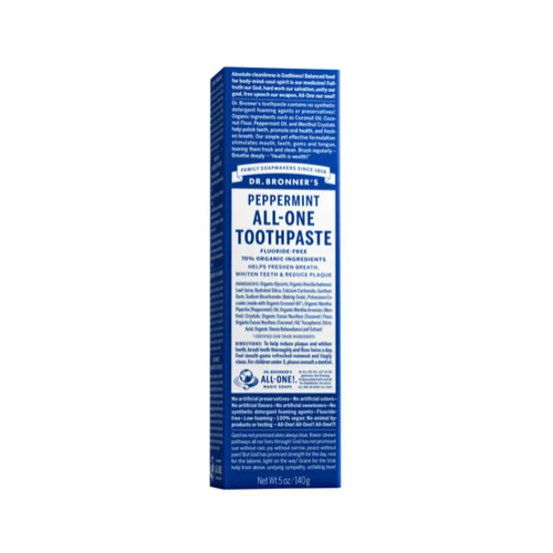 Dr Bronner's Peppermint Toothpaste 140gm – Green Goddess